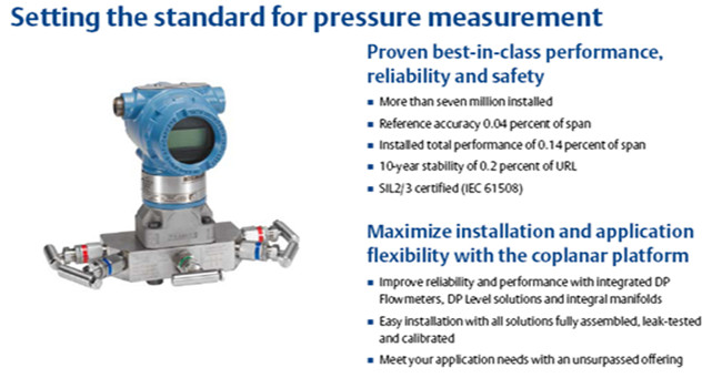 Rosemount 3051S Coplanar Differential Pressure Transmitter With 1199 ...