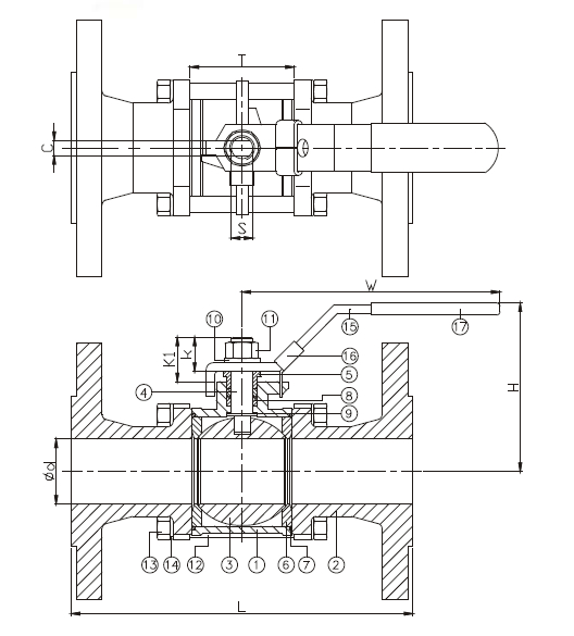3 PC Flanged End Stainless Steel Threaded Ball Valve Spring Loaded Ball ...