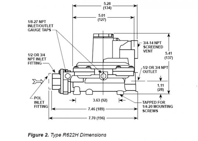 Fisher LPG High Pressure Gas Regulator R622H-JGK Use For Cooking Brass ...