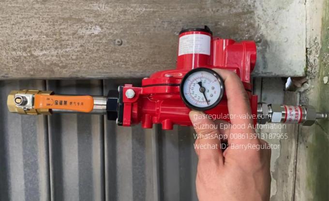 Red Color Fisher R622H LPG High Pressure Gas Regulator Use For Cooking ...